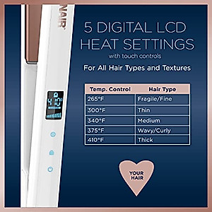 Conair Double Ceramic Flat Iron, 1-inch Digital Flat Iron