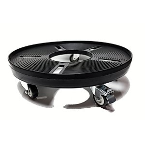 Stack! Co Half Barrel Keg Dolly Universal round with Centered Hole and Locking Caster - 16.25" Diameter
