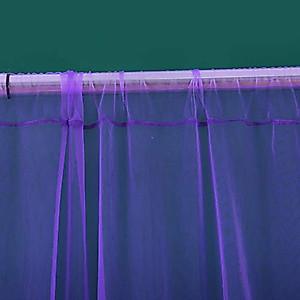 Purple Tulle Backdrop Curtain for Baby Shower Girls Birthday Party Purple Sheer Backdrop Drapes for Wedding Reception Photoshoot Elephant Theme Background Decorations 2 Panels 5 ft X 8 ft