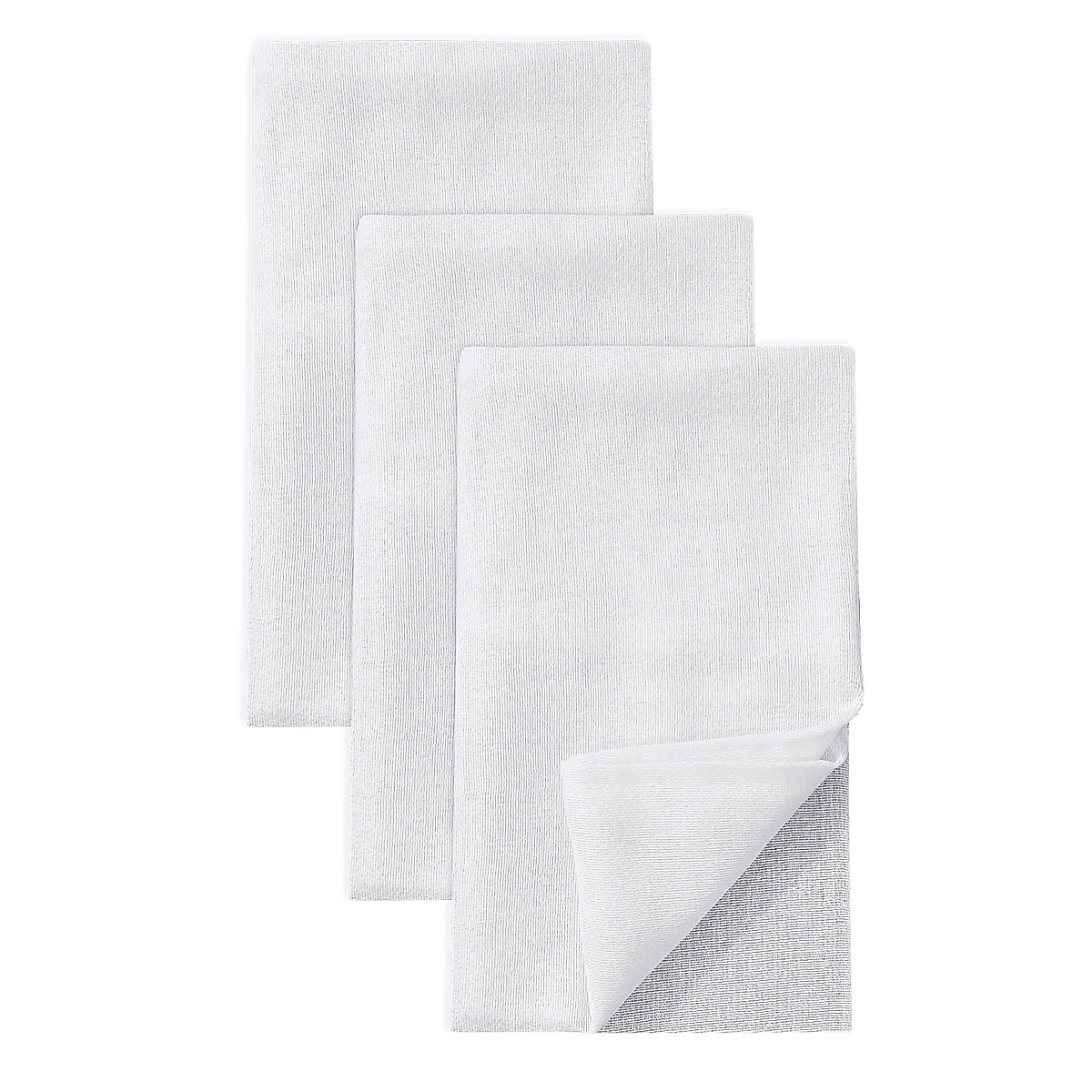 RUVANTI 10 Pack Birdseye Flat-Fold Cloth Diapers for Babies, 100% Cotton Extra Large Reusable Diapers 24x24 Inches, Baby Burp Cloths