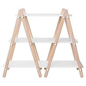 Babyletto Dottie Bookcase in White and Washed Natural