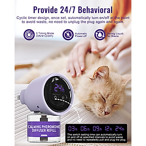 lesotc Cat Pheromones Calming Diffuser Effectively Relieve Anxiety Stress Cat Calming Diffuser Multicat Pheromones Diffuser Refill Reduce Fighting Spraying and Scratching Calm Relaxing Fits All Cats