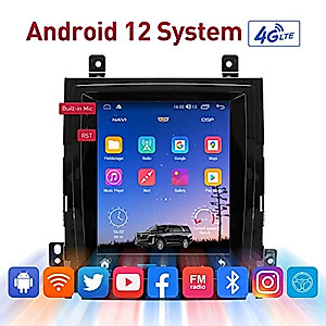 Car Radio for Cadillac Escalade 2007-2014, Android 12 Stereo 10.4inch Octa-Core 4+64G Wireless Carplay Android Auto 4G Network 5G WiFi DSP Bluetooth Steering Wheel Controls Free AHD Camera