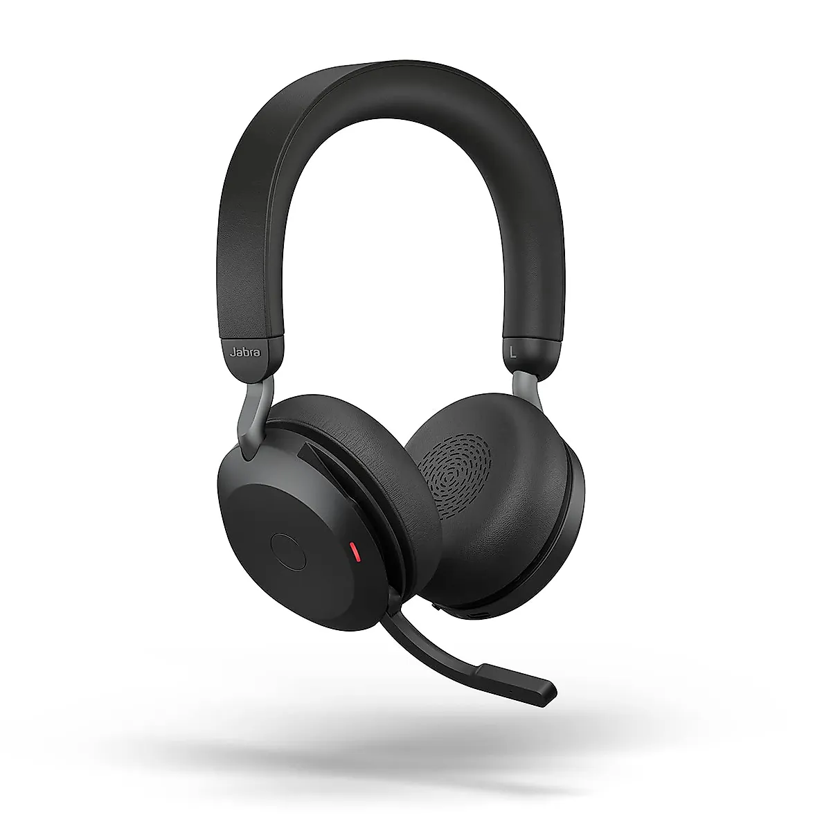 Jabra Evolve2 75 PC Wireless Headset with Charging Stand and 8-Mic Technology - Dual Foam Stereo Headphones with Advanced Active Noise Cancelling, USB-C Bluetooth Adapter and UC Compatibility - Black
