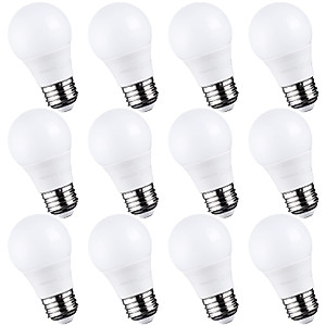 TORCHSTAR 12-Pack 5.5W A15 LED Light Bulbs, 40 Watt Equivalent, 5000K Daylight, E26 Medium Base, G45 Bulb Shape, for Ceiling Fan, Desk Lamp, Vanity Mirror