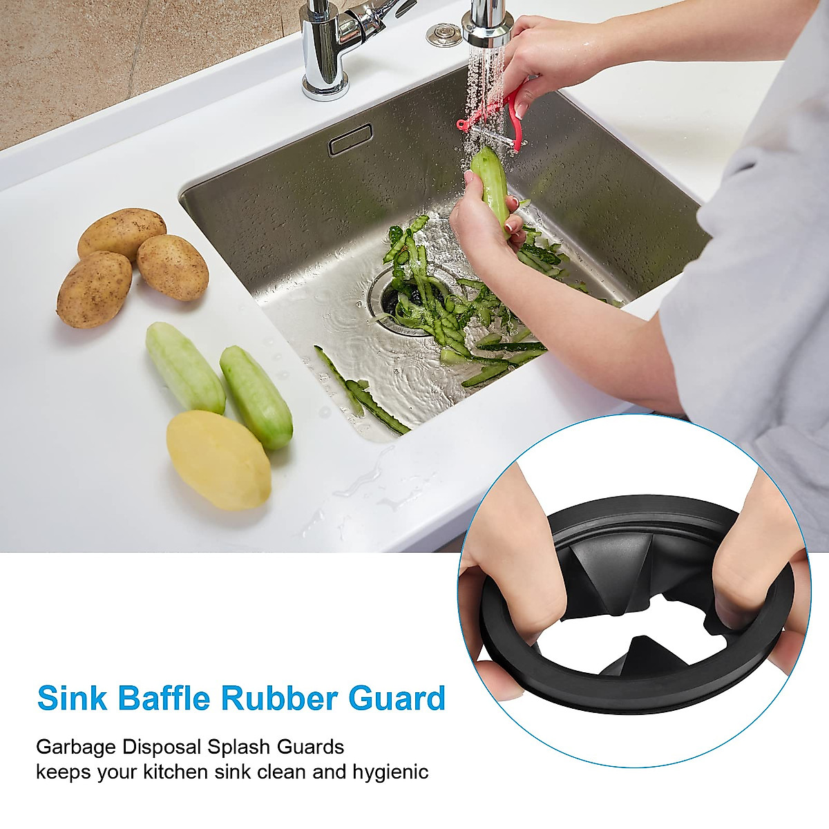 Garbage Disposal Splash Guards, Sink Baffle Rubber Guard, Sink Splash Guard, Garbage Disposal Cover, Garbage Disposal Parts Parts-Drain Plugs(3 1/8 Inch in Diameter)