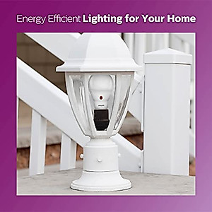 Philips LED Ultra Definition Dusk to Dawn Flicker-Free A19 Light Bulb, Frosted, Dimmable, EyeComfort Technology, 800 Lumen, Soft White Light (2700K), 8.8W=60W, E26 Base, T20 Certified, (573238) 4-Pack