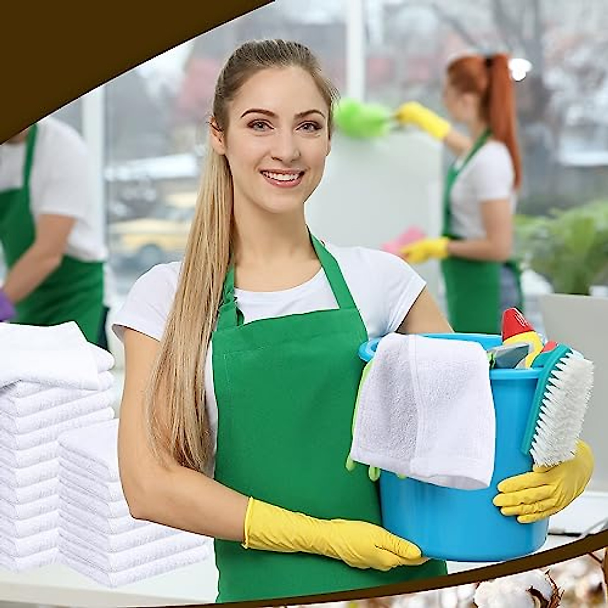 300 Pcs Cotton Terry Towel Bulk Cleaning Cloths White Cotton Terry Cloth for Cleaning Bar Rags Bulk High Absorbent Multipurpose Terry Shop Towels or Home, Kitchen, Automotive, Garage (12 x 12 Inch)