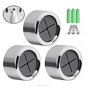 3 Pieces Kitchen Towel Hooks, Towel Hooks, Premium Round Adhesive Towel Holder Wall Mount Hook Tea for Bathroom, Kitchen and Home