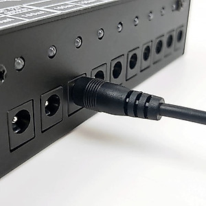 Godtone 4 Pack Guitar Effect Pedal DC Cable 5.5mm x 2.1mm Power Lead Cord, 60CM Male to Male (4 Power Cable)