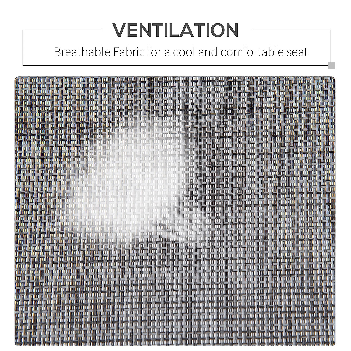 Outsunny Outdoor Glider Chair, Gliders for Outside Patio with Steel Frame and Mesh Fabric for Backyard, Garden, and Porch, Gray