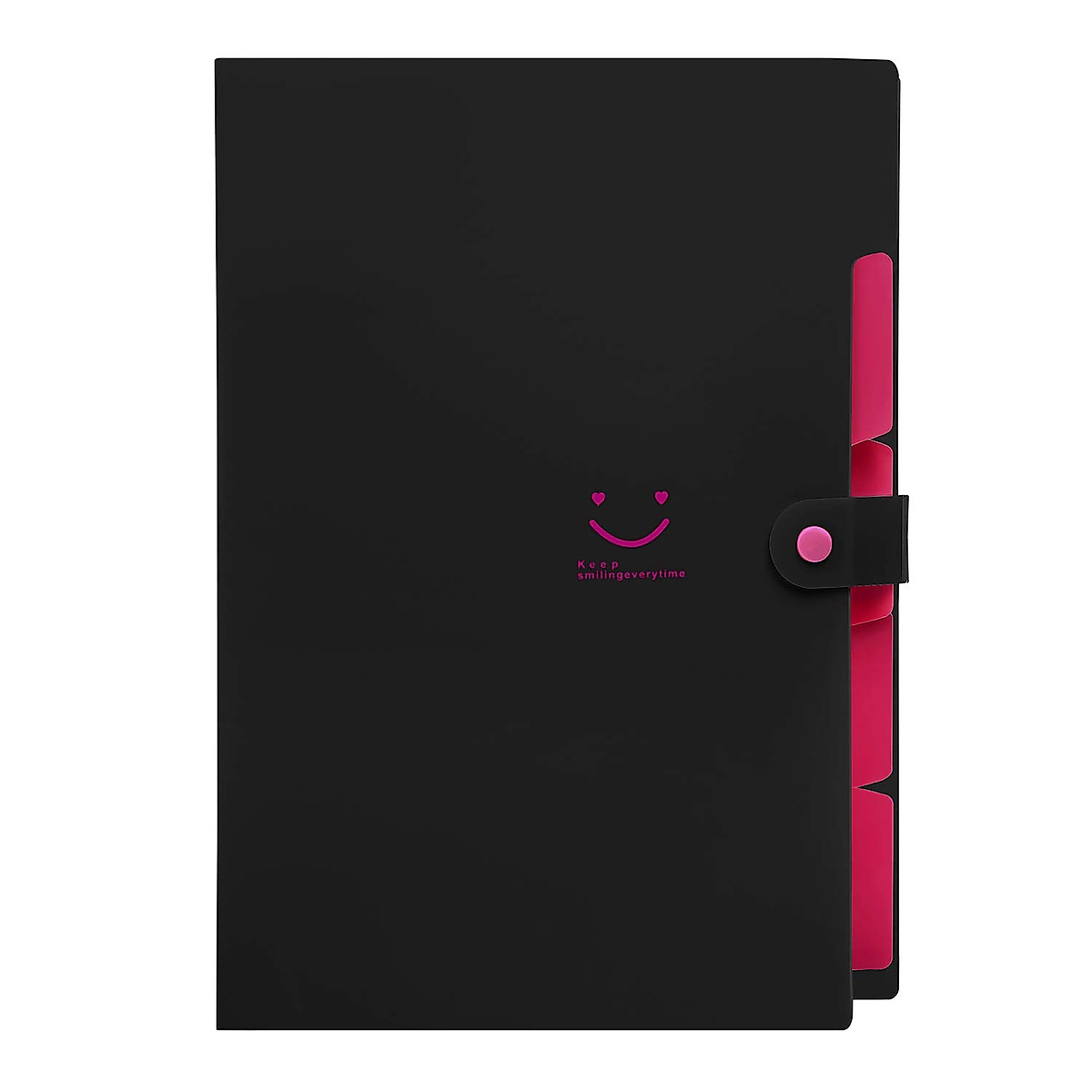 SKYDUE Letter A4 Paper Expanding File Folder Pockets Accordion Document Organizer (Black)
