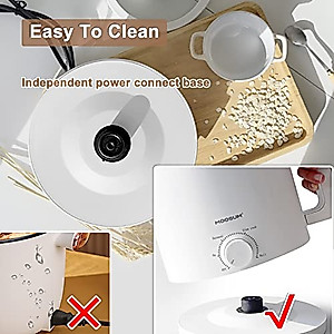 MOOSUM Mini Electric Hot Pot, Fast Cooker for Ramen/Soup, Stainless Steel with Over-heating Protection, Perfect for Student & Single, 1.5L