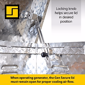 Stromberg Carlson Gen Secure Generator Box - Storage for Your Items - Anti-Theft, Propane Ventilation, and Trailer Ready - Bolts to CC-255 Tray - A-Frame 4” Square Bumper Adapters Coming in 2024