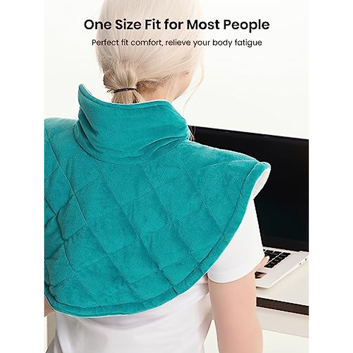 𝟐𝟎𝟐𝟑 𝐍𝐄𝐖 Weighted Heating Pad for Neck and Shoulders, WarmCo 2.4lb Large Electric Heating Pad for Back Pain Relief,Gifts for Women Men Mom for Christmas, Birthday, Mothers Day