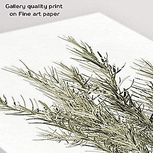 Botanical Plant Wall Art Prints, Cactus Wall Art, Minimalist Wall Art, Boho Wall Decor, Plant Wall Decor, Green Leaves Eucalyptus Pictures Posters, Bathroom Wall Decor, Kitchen Wall Decor (Set of 6, 8X10in, Unframed)