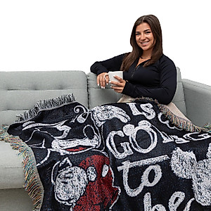 Disney's Mickey Mouse, "Amazing Day" Woven Tapestry Throw Blanket, 48" x 60", Multi Color