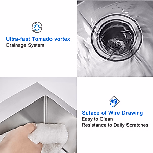 MENATT 28 Inch Drop-in Kitchen Sink, 304 Stainless Steel Topmount Handmade Kitchen Sink, Single Bowl Workstation Sink with Drain Kit (Brushed), 28"x18"x9"