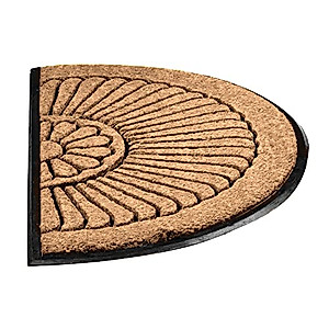 Notrax, Crescent, Rubber-Backed Natural Coir Doormat, Entry Mat for Indoor or Outdoor Use, 24"x39", C04 (C04S2439CR)