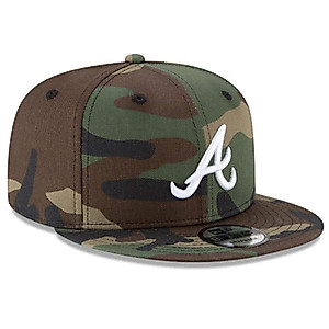 New Era Mens Atlanta Braves Camouflage WDC 9Fifty Adjustable Snapback 950 Cap