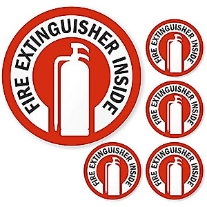 SmartSign Fire Extinguisher Inside Label | 2.75" x 2.75" Engineer Grade Reflective