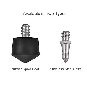 Foto&Tech Universal Anti-Slip 3/8" Rubber Foot Spike Compatible with Andoer Benro Gitzo Induro Kingjoy Manfrotto Weifeng RRS 3/8"-16 Thread Tripod Monopod on Smooth Uneven Surface 30mm x 40mm (3 PCS)