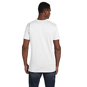 Hanes Men's Nano Premium Cotton T-Shirt (Pack of 2), White, Medium