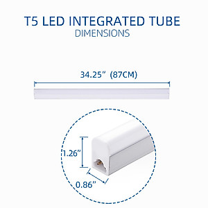 LELEJU LED Shop Light 3FT, 15W, 6000K, 1500lm, Linkable Utility Shop Lights, LED Ceiling & Under Cabinet Light, T5 Integrated Single Fixture (Pack of 4)