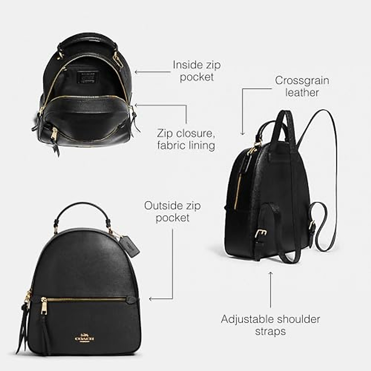 COACH Jordyn Backpack, Black