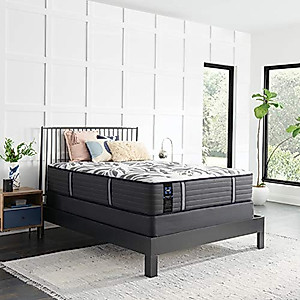 Sealy Posturepedic Plus, Tight Top 15 Plush Ultra Soft Mattress with Surface-Guard and 5-Inch Foundation, Full, Grey