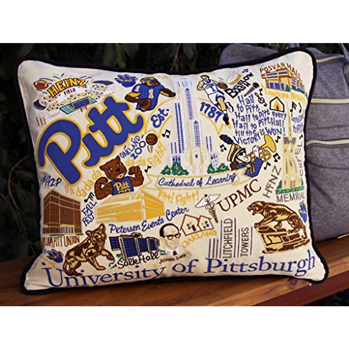 Catstudio University of Pittsburgh Collegiate Embroidered Decorative Throw Pillow