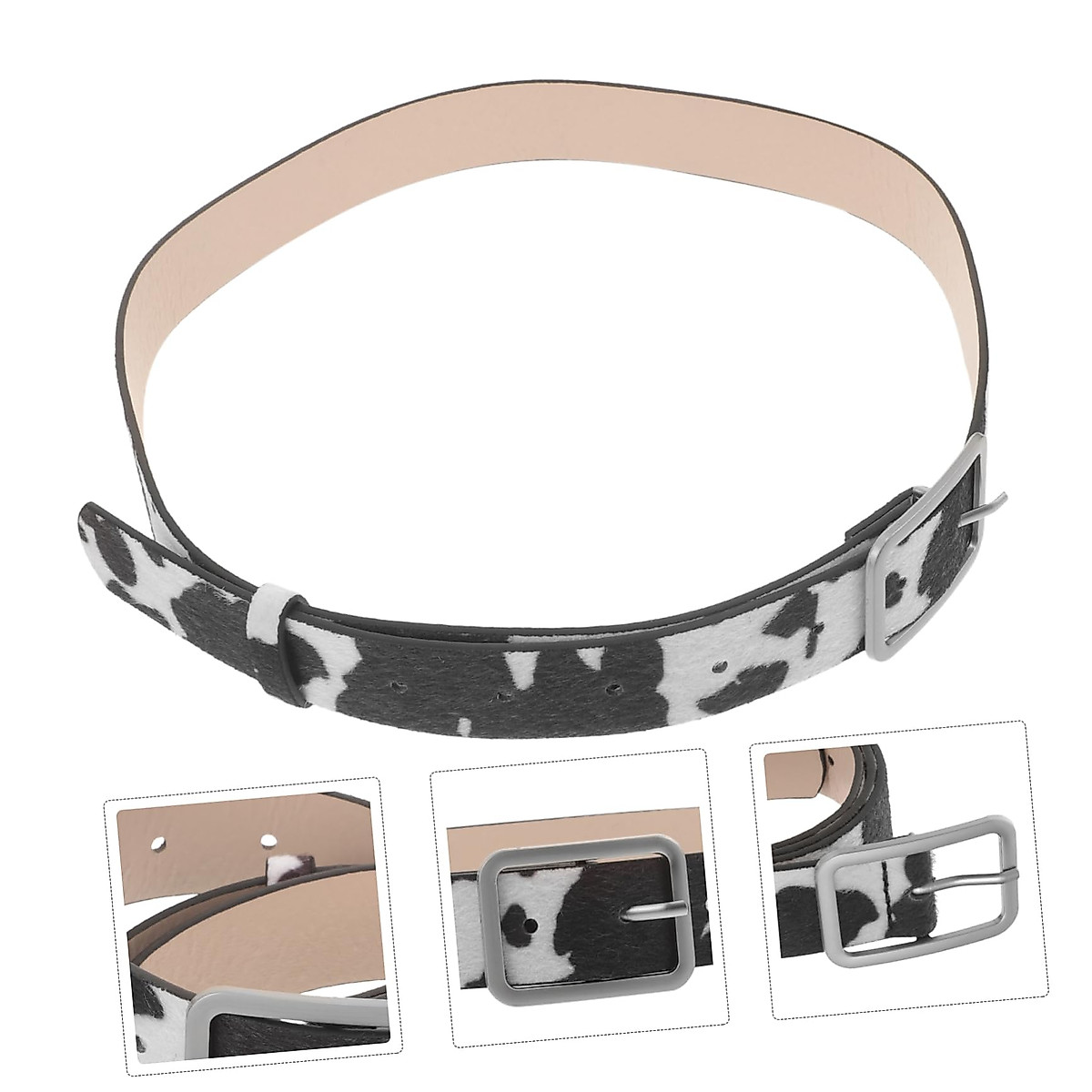 VALICLUD Plus Size Belt Waist Belt for Women Print Leather Belt Cow Print Belt for Jeans Pants Dresses Belt