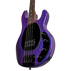 Sterling by Music Man 4 String Bass Guitar, Right, Purple Sparkle (RAY34-PSK-R2)