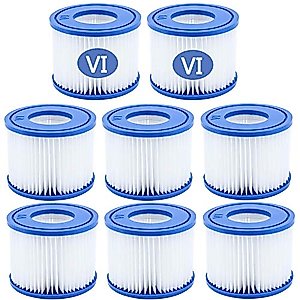 IMee Type VI Spa Filter for Coleman, Pool Filter Pump, Hot tub Filters for SaluSpa, Pool Filter 8 PCS