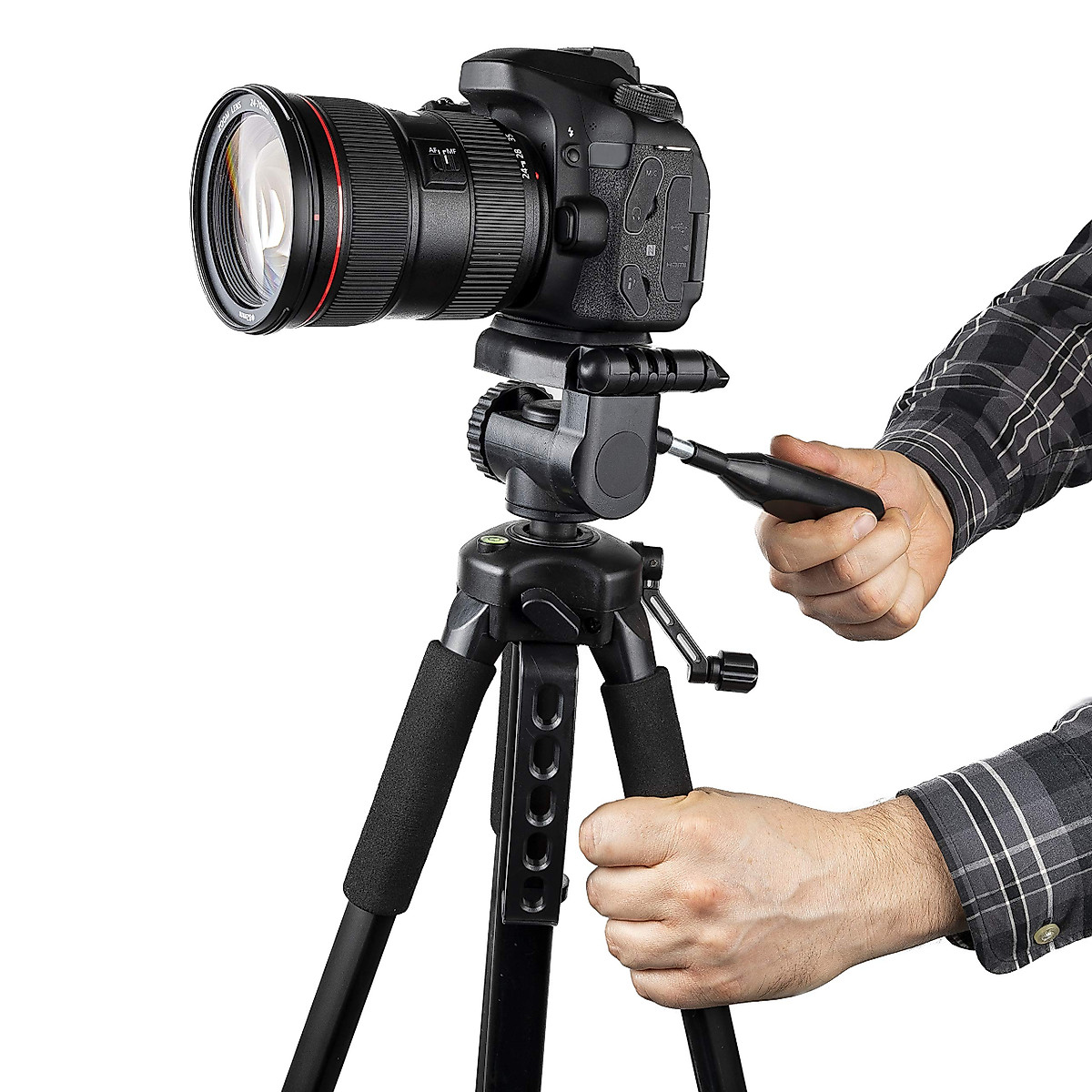 Ultimaxx’s Professional Dynamic Tripod Bundle Includes: 75” Tripod, 72” Monopod, 12” Gripster and Pistol Grip for Canon, Nikon, Sony, Samsung, Olympus, Panasonic, Pentax, and All Digital Cameras