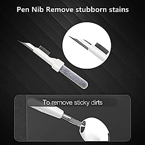 Hksany 2PCS Bluetooth Earbuds Cleaning Pen, Wireless Headphones Cleaning Tool Multi-Function Cleaner Kit with Soft Brush for Earphones, Charging Box Accessories, Phone, Camera