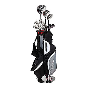 14 Piece Men's All Graphite Complete Golf Clubs Package Set Titanium Driver, Fairway, Hybrid, S.S. 5-PW Irons, Putter, Stand Bag - Choose Right or Left Hand! (All Graphite - Regular Size, Left Hand)