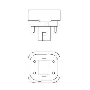 LEDVANCE Sylvania 20673 Compact Fluorescent 4 Pin Double Tube 3500K, 26-watt, 1 Count (Pack of 1)