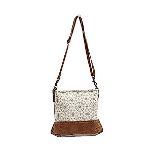 Myra Bags Ferris Wheel Upcycled Canvas Crossbody Bag S-1034