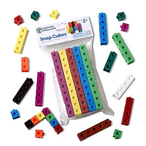 Learning Resources Snap Cubes - 100 Pieces, Ages 5+ Homeschool and Classroom Supplies, Educational Counting Toy, Math Games for Kids, Teacher Aids