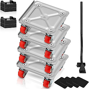 VEVOR Furniture Dolly, Furniture Moving Dollies with 360° PP Swivel Wheels & Carbon Steel Panel, 680 Lbs Capacity Furniture Lift Mover Tool Set for Moving Heavy Furniture Refrigerator Sofa