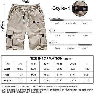 XinYangNi Plus Size Bermuda Shorts for Women Cotton Cargo Shorts Relaxed Fit Casual Summer Shorts Multi-Pocket Khaki US 12-14