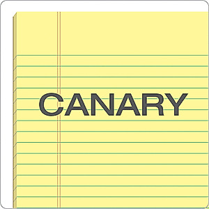 TOPS The Legal Pad Plus Writing Pads, Glue-Top, 8-1/2" x 11", Legal Rule, Canary Paper, 50 Sheets, 12 Pack (71522)