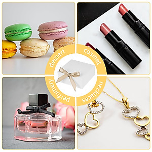 Xylitic 10 Pcs White Gift Boxes with Lids, 4.5x4.5x2 Present Box, Square Gift Boxes with Ribbon, Paper Gift Boxes for Presents, Wedding, Birthday, Party, Baby Shower, Chocolate, Candy, Snacks