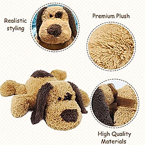WEIGEDU Floppy Stuffed Dog Puppy Plush Toy, Huggable Beagle Labrador Retriever Stuffed Animal Dogs for Kids Girls Boys Baby Birthday Gift, 20 inch, Brown