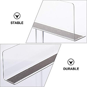 iplusmile Shelf Dividers Plastic Shelf Divider, Closet Shelf Organizer Clear Plastic Closet Separator with Magnetic Bottom for Kitchen Office Supermarket, 5pcs