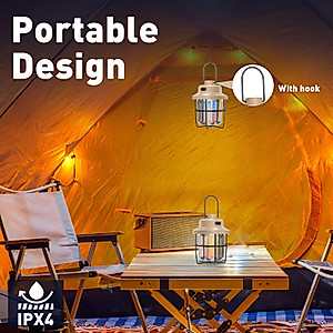 vertmuro Bug Zapper Outdoor Camping Lamp Mosquito Repellent, Versatile Portable & Rechargeable Flying Insect Killer Lantern, Outdoor Mosquito Zapper for RVs, Camping, Home, Patio, 4pc