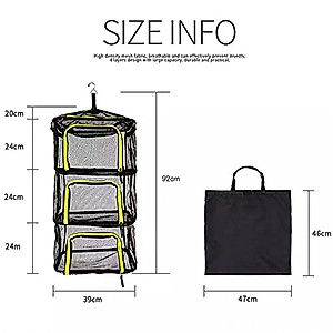 Outdoor 4 Layers Folding Drying Net Camping Storage Basket Vegetable Food Rack Folding Drying Camping Storage Basket