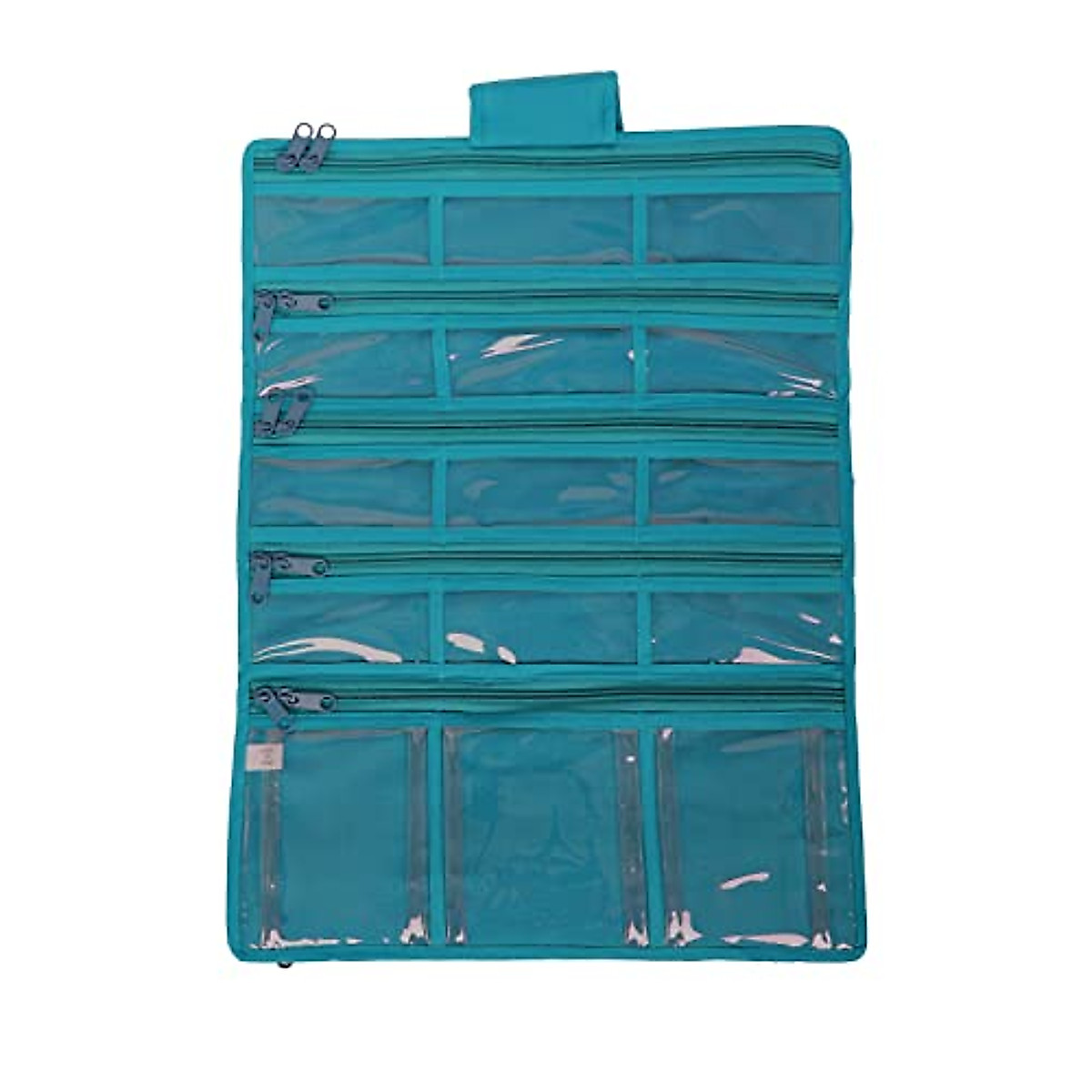 Yazzii Sewing Machine Feet Organizer Bag - Sewing Supply Organizer - Sewing Accessories Organizer with Pockets Aqua