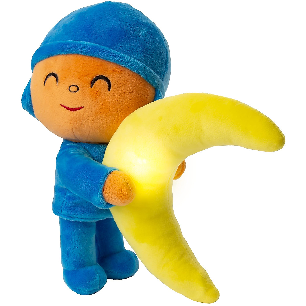 Pocoyo Light Up Plush - Acts as a Night Light and Sleep Soother - for Toddlers, Girls and Boys - Officially Licensed Light Up Doll - Preschool Leaning Plush Bedtime (Light Up Moon Plush)